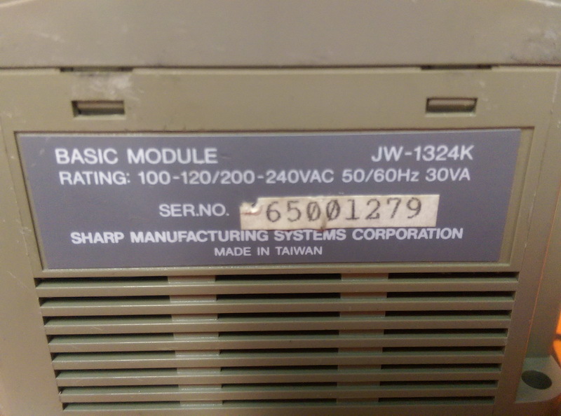 SHARP JW-1324K PROGRAMMABLE CONTROLLER - 裕益科技自動化設備可程式編碼器PLC分散式控制系統DCS
